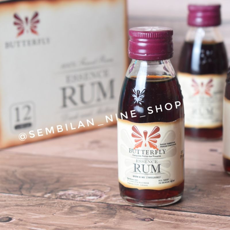 Jual RUM JAMAICA BUTTERFLY 60 ML Jamaican RHUM 100% Finest Rum Essence ...