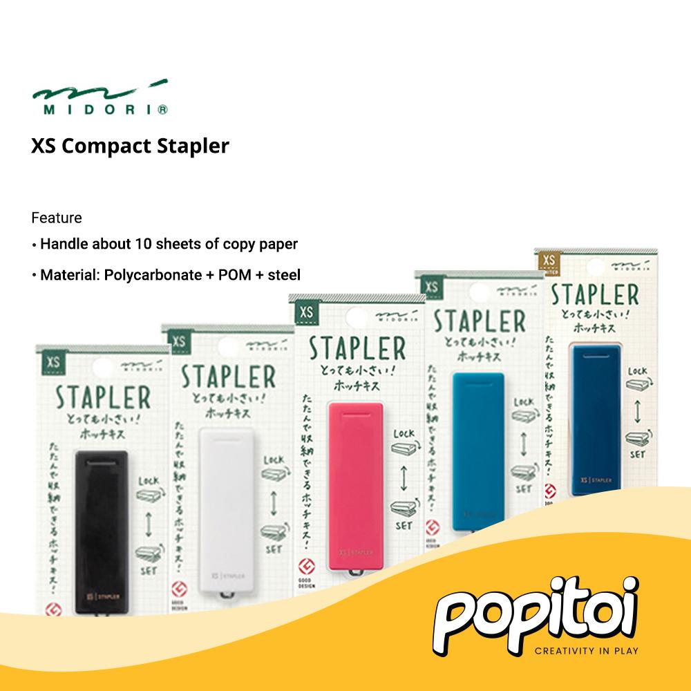 Jual MIDORI XS Compact Stapler Staples Mini Jepang Portable Mobile ...