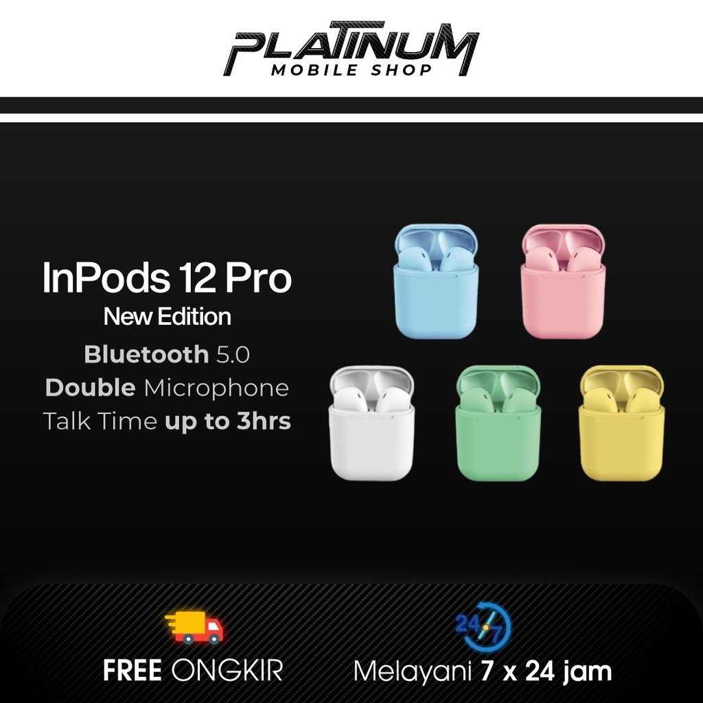 Jual Inpods 12 / Inpods 12 pro Wireless Earphone Bluetooth 5.0 Warna ...