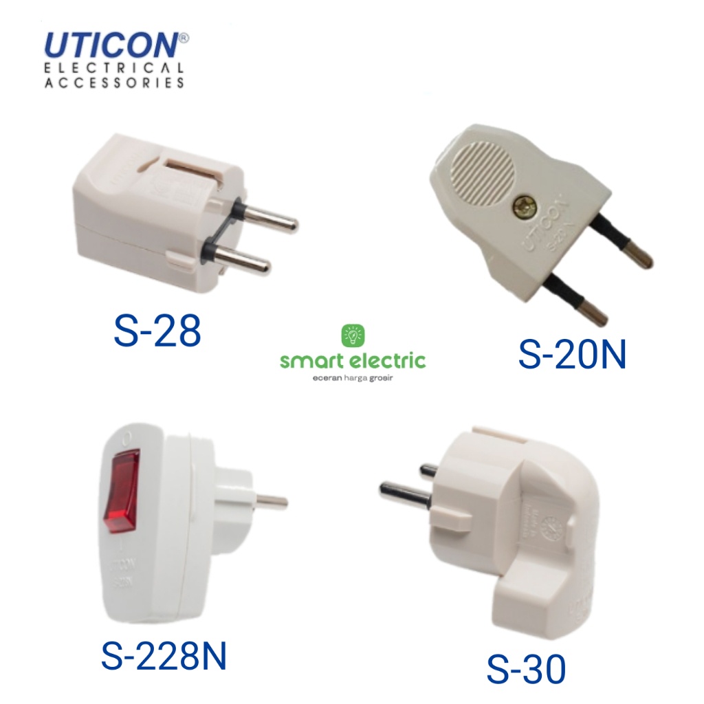 Jual Uticon Steker Arde Colokan Listrik Saklar Lampu Kuningan SNI Bagus ...
