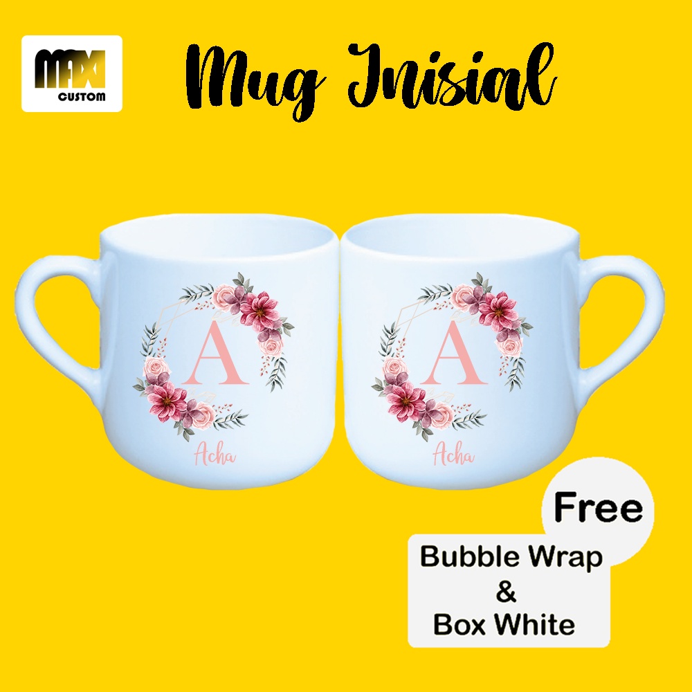 Jual Mug Tea Inisial Nama / GELAS CUSTOM / MUG TEA CUSTOM | Shopee ...