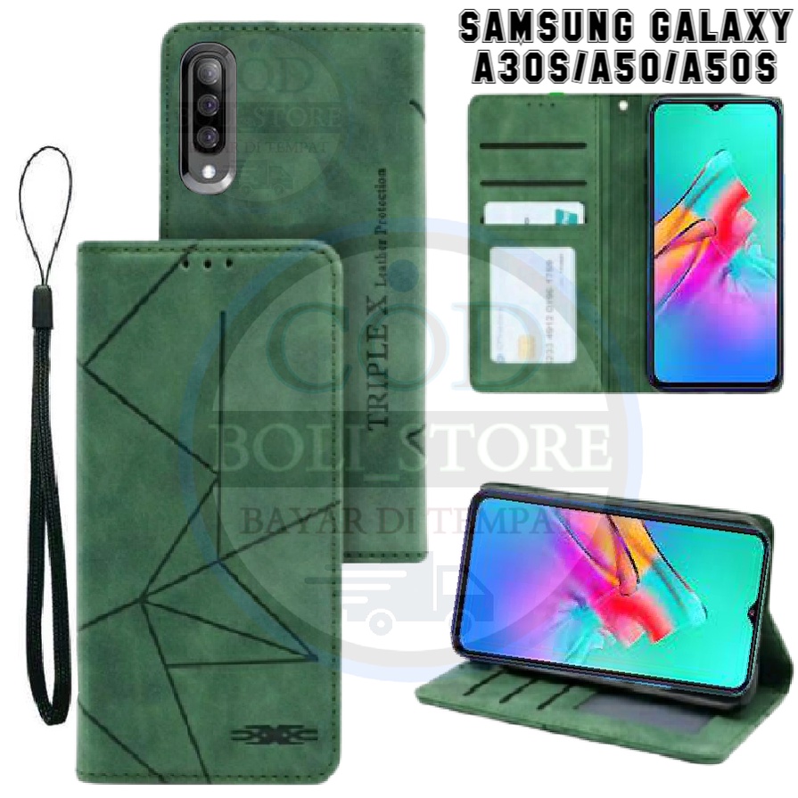 Jual CASE HP SAMSUNG GALAXY A50/A50S/A30S FLIP MOTIF MAGNET CASE KULIT ...