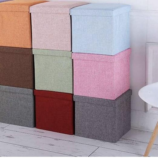 Jual Kursi Box Storage Box [WARNA TERLENGKAP] Bangku Lipat Storage Box ...