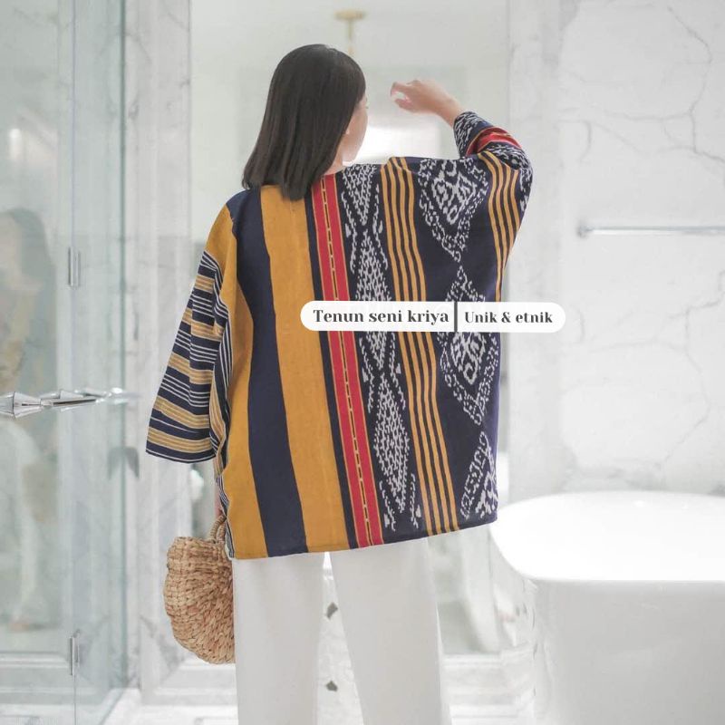 Jual blus tenun kekinian || blus tenun blangket jepara terbaru ...