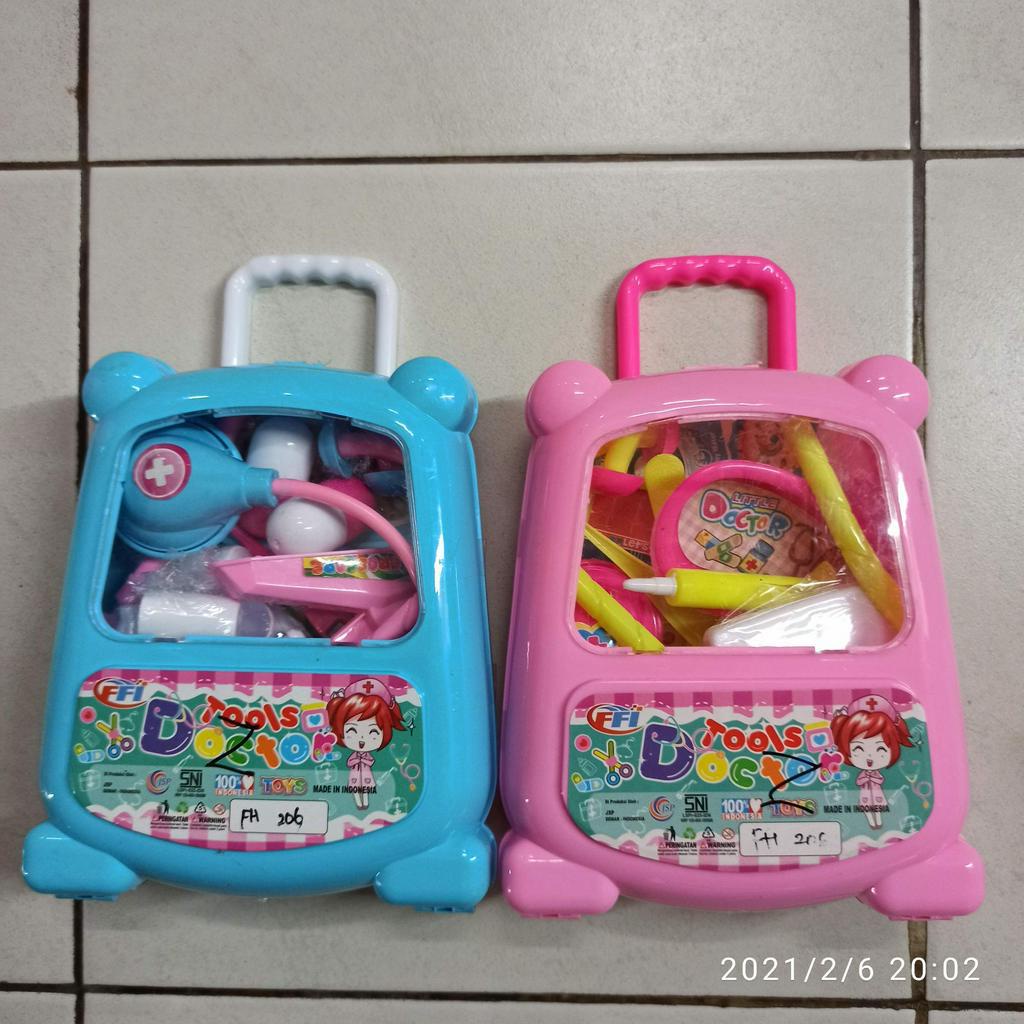 Jual Mainan dokter koper anak dengan roda warna random / Mainan Edukasi ...