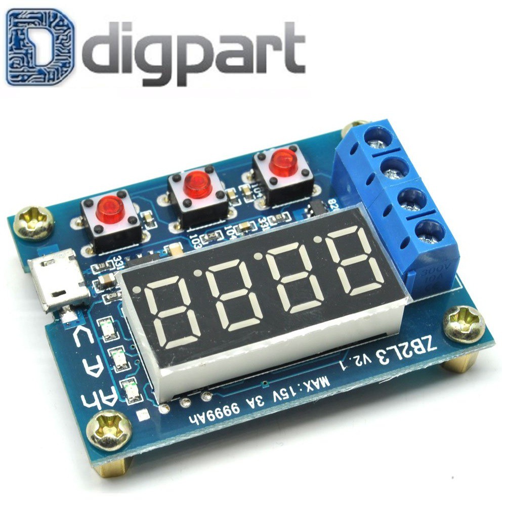 Jual Power Battery Capacity Tester Ah Meter ZB2L3 LED Battery Discharge ...