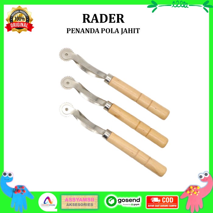 Jual Rader Tracking wheel Alat penanda kain pola jahit murah awet ...