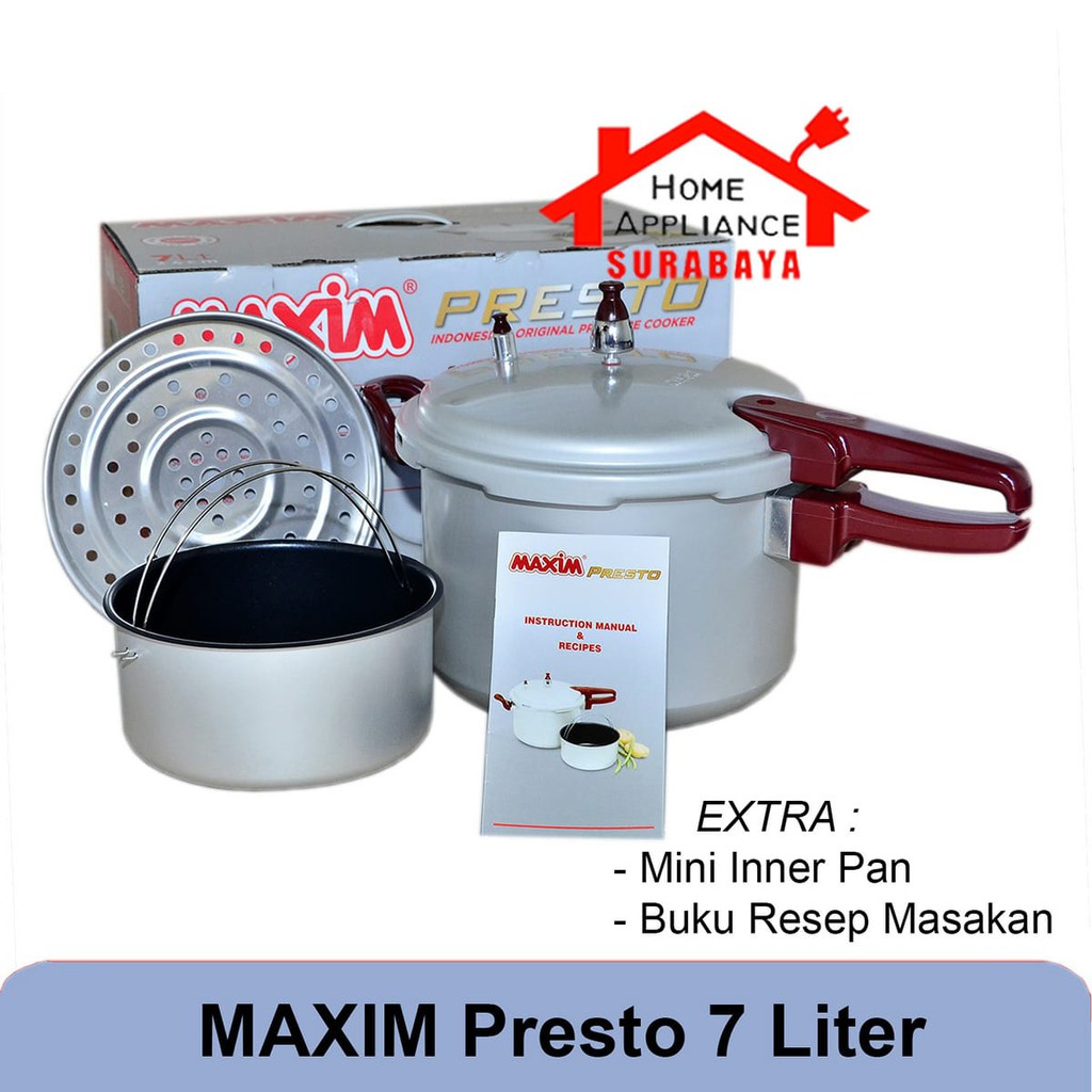 Jual Panci Presto Pressure Cooker Maxim kapasitas 7 liter | Shopee Indonesia