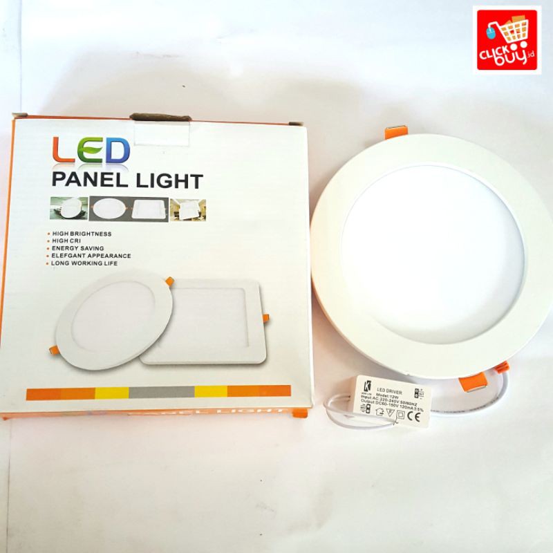 Jual Lampu Downlight Panel Led Bulat Panel Light Round 12 watt Tempel ...