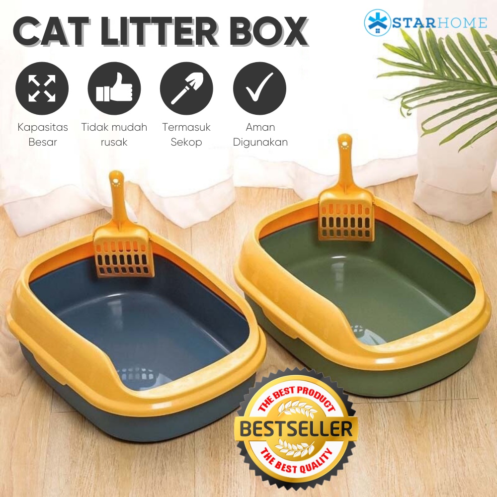 Jual Cat Litter Box Kotak Bak Pasir Kucing Litter Box Kucing Wadah ...