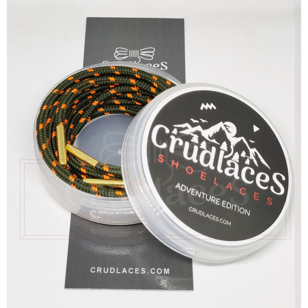 Jual Tali Sepatu Gunung Bulat Hijau Army Motif Oren - Army green and ...
