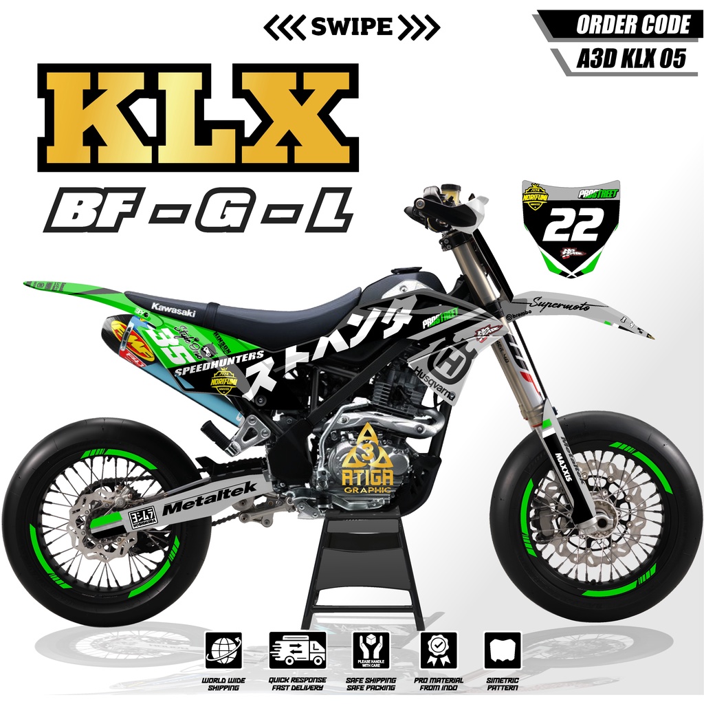 Jual Decal Sticker KLX BF -G - SE Full Body TERBARU modern Supermoto ...