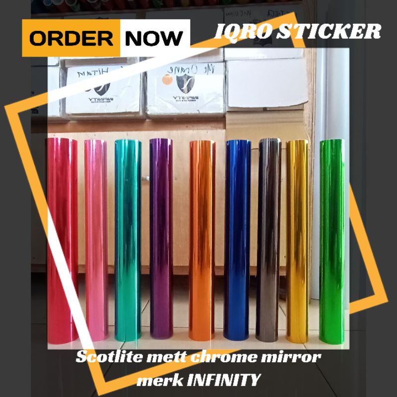 Jual Sticker skotlet motor mobil metalik chrom mirror / chrom mirror ...