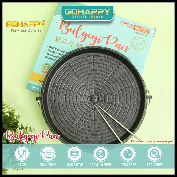 Jual BULGOGI GRILL PAN 32CM PANCI BBQ GRILL MARBLE COATING KOREA KOREAN ...