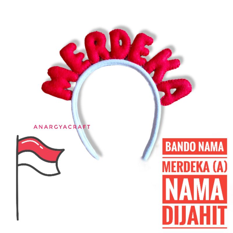 Jual Bando Bendera merah putih, bando merdeka, bando hut RI, bando 17 ...