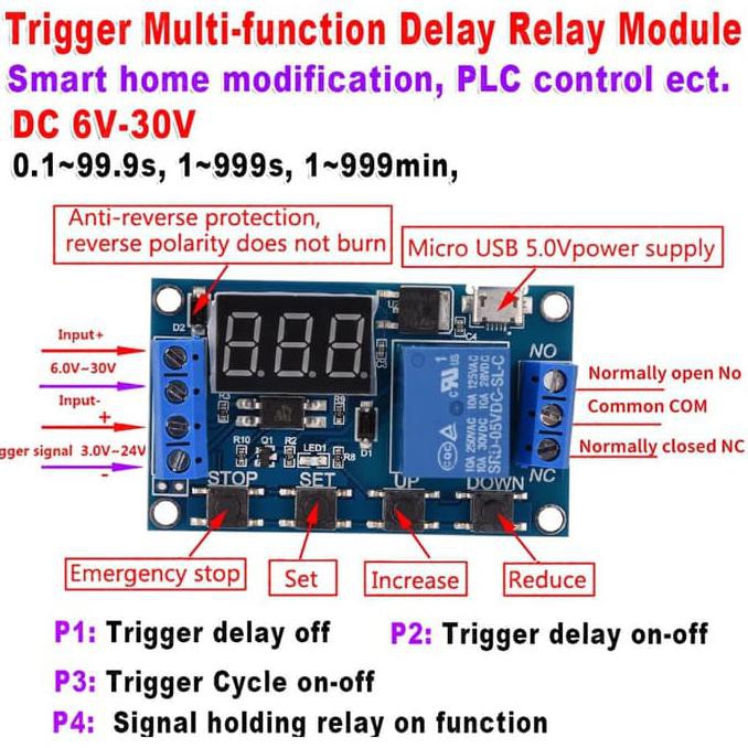 Jual Digital Delay Timer Trigger ON-OFF Relay | Shopee Indonesia