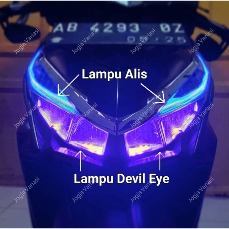 Jual LAMPU LED DEMON EYE / DEVIL EYE 3 MATA UNTUK REFLEKTOR HEADLAMP ...