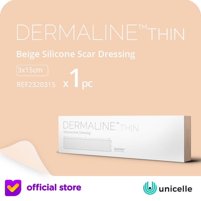 Jual Perawatan Keloid - Dermaline Thin - Silicone Scar Sheet - 3x17,5cm/pc | Shopee Indonesia