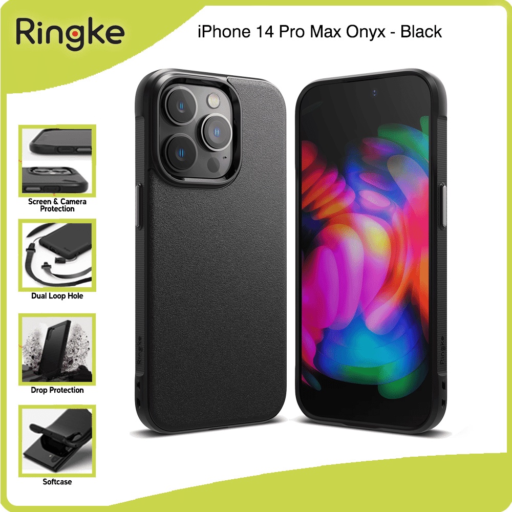 Jual Ringke iPhone 14 Pro Max Onyx Black Softcase Anti Crack Tahan ...