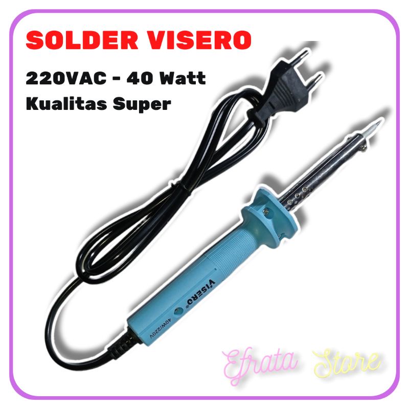 Jual VISERO SOLDER 40W Soldering Iron 220V AC 40 Watt | Shopee Indonesia