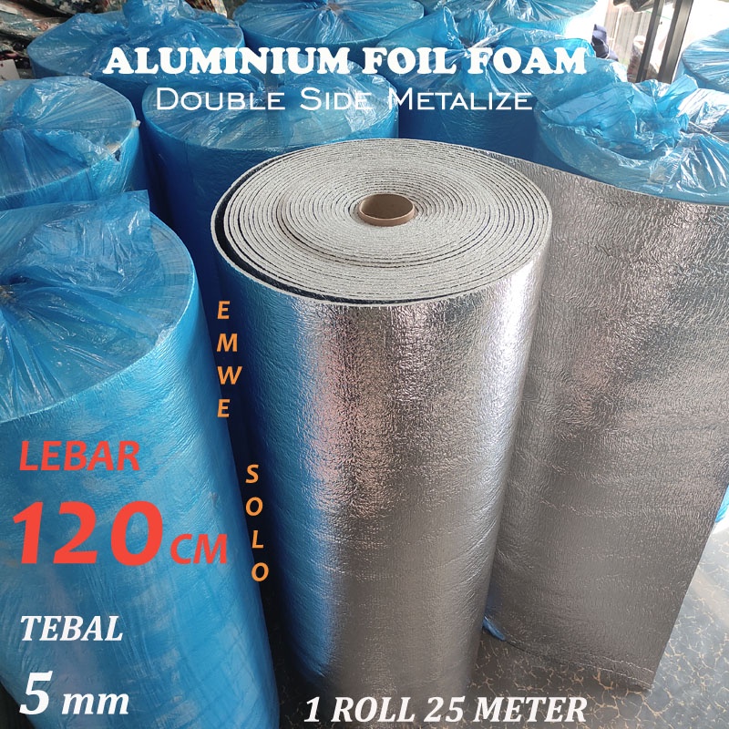 Jual [ 1 ROLL ] Tebal 5MM Thermal Busa Foam Aluminium Foil/ Peredam ...