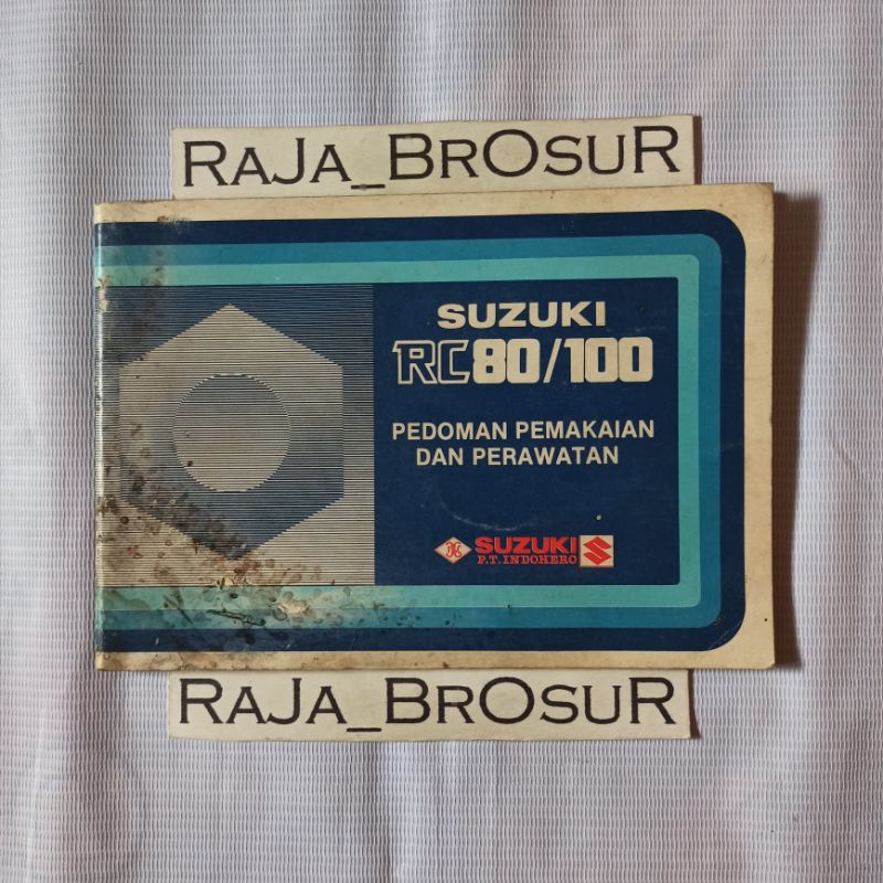 Jual Buku pedoman pemakaian dan perawatan/Manual book Suzuki RC80 RC 80/Suzuki RC100 RC 100 ...
