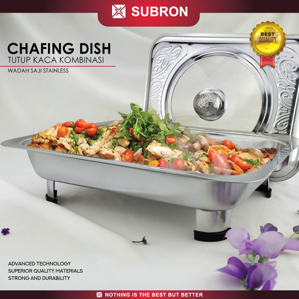 Jual SUBRON Fast Food Dish Baking Tray Tutup Kaca Kombinasi Tempat ...
