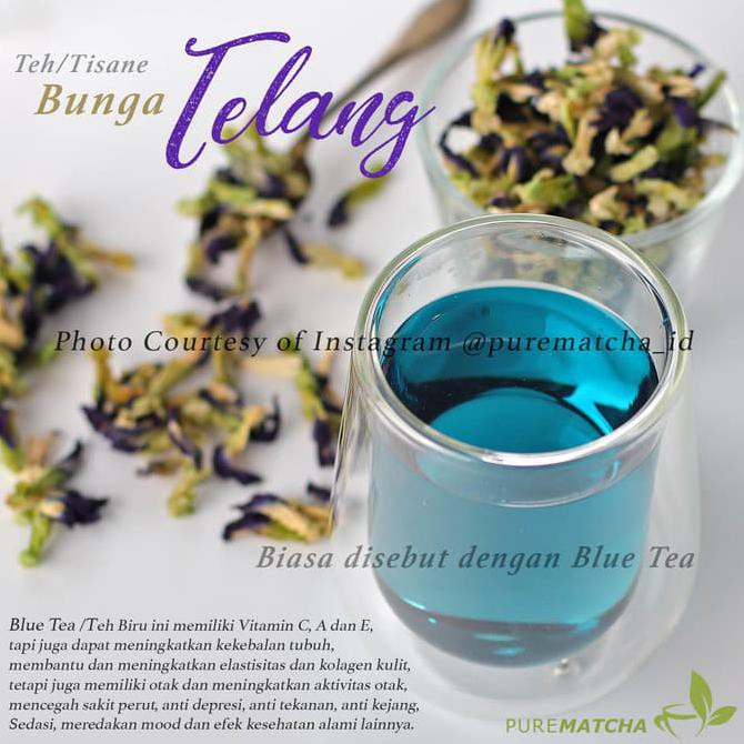 Jual Bunga Telang kering Dried Butterfly Pea Flower Blue Tea Teh Biru ...