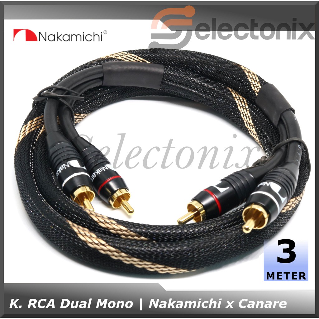 Jual Kabel Audio RCA Nakamichi Dual Mono [3m] | Shopee Indonesia