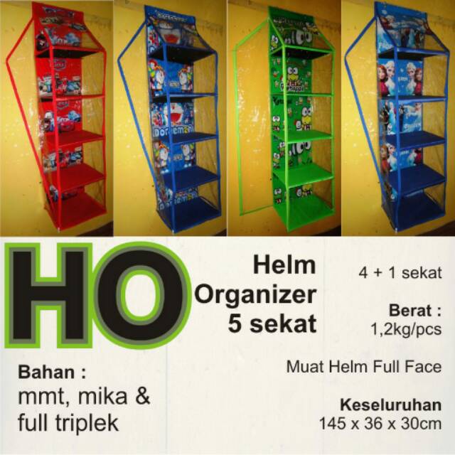 Jual HO helm organizer karkater 5 susun ukuran jumbo | Shopee Indonesia