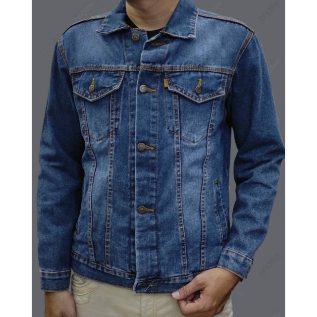 Jual RAJA JACKET jaket jeans pria , jaket jean pria | Shopee Indonesia