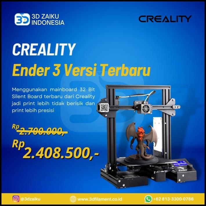 Jual Creality Ender 3 Versi Terbaru 3D Printer Prusa I3 Size Besar V ...