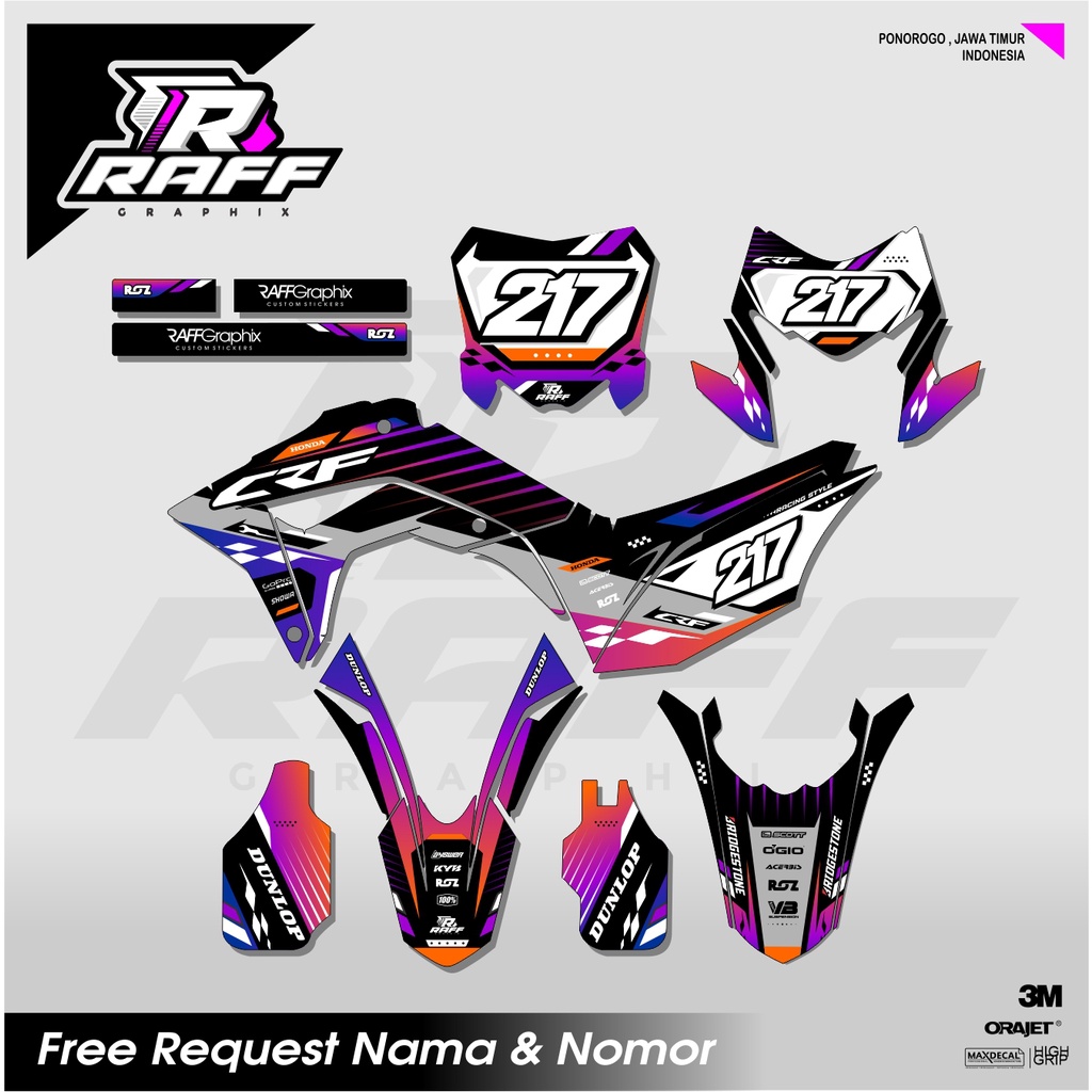 Jual Decal Crf 150 L racing decal honda crf racing decal crf | Shopee ...
