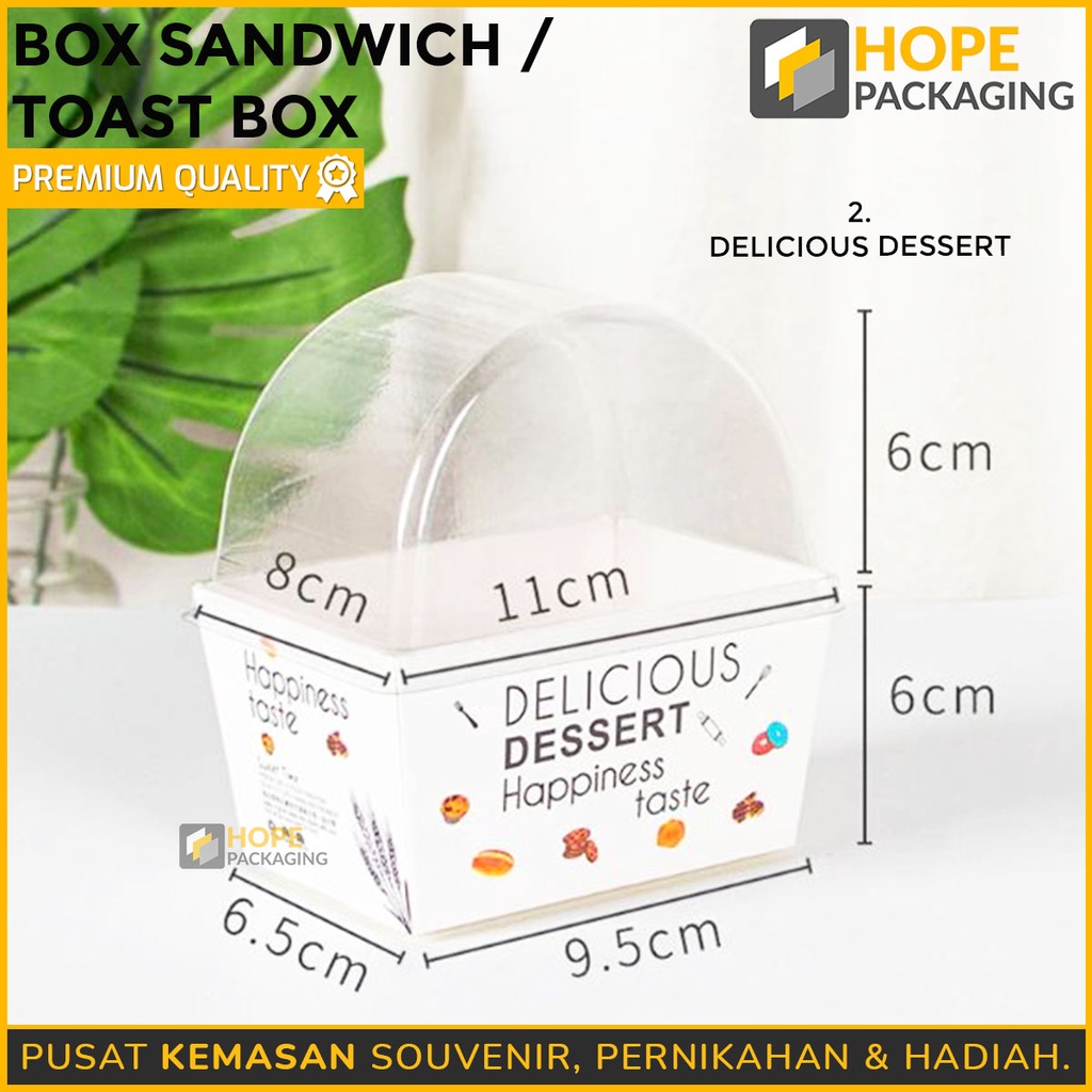 Jual [ 3 PCS ] Box Sandwich / Toast Box / box kue / Kotak kue / cookies ...