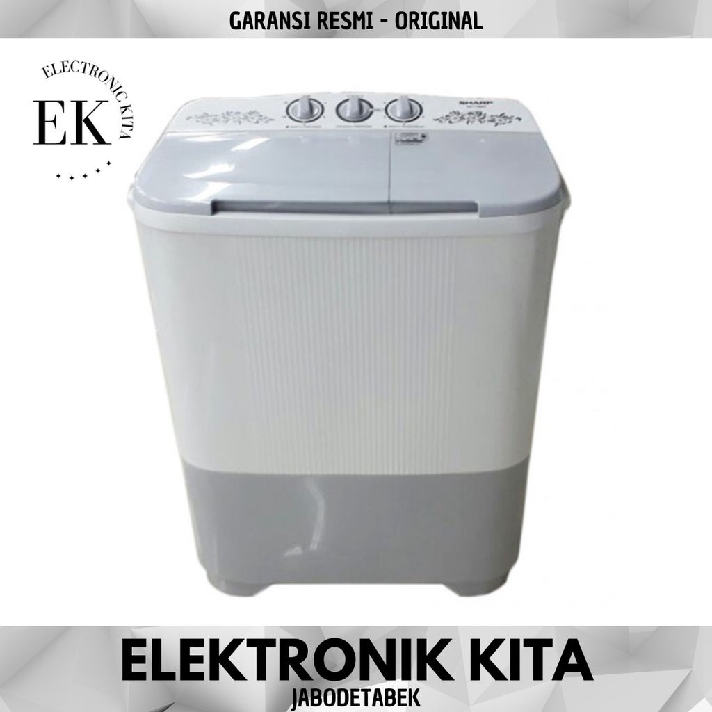 Jual MESIN CUCI SHARP 2 TABUNG 7 KG LOW WATT GARANSI 3 THN PINK ABU ABU ES T80MW PK HK 80MW 80 ...