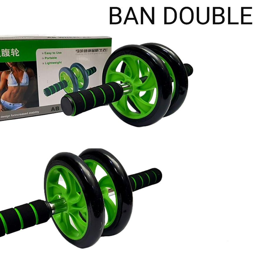Jual abdominal wheel ab wheel double fitness training gym workout ...
