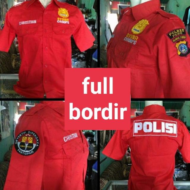 Jual Kemeja humas Polri full Bordir kemeja polisi seragam humas Polri ...