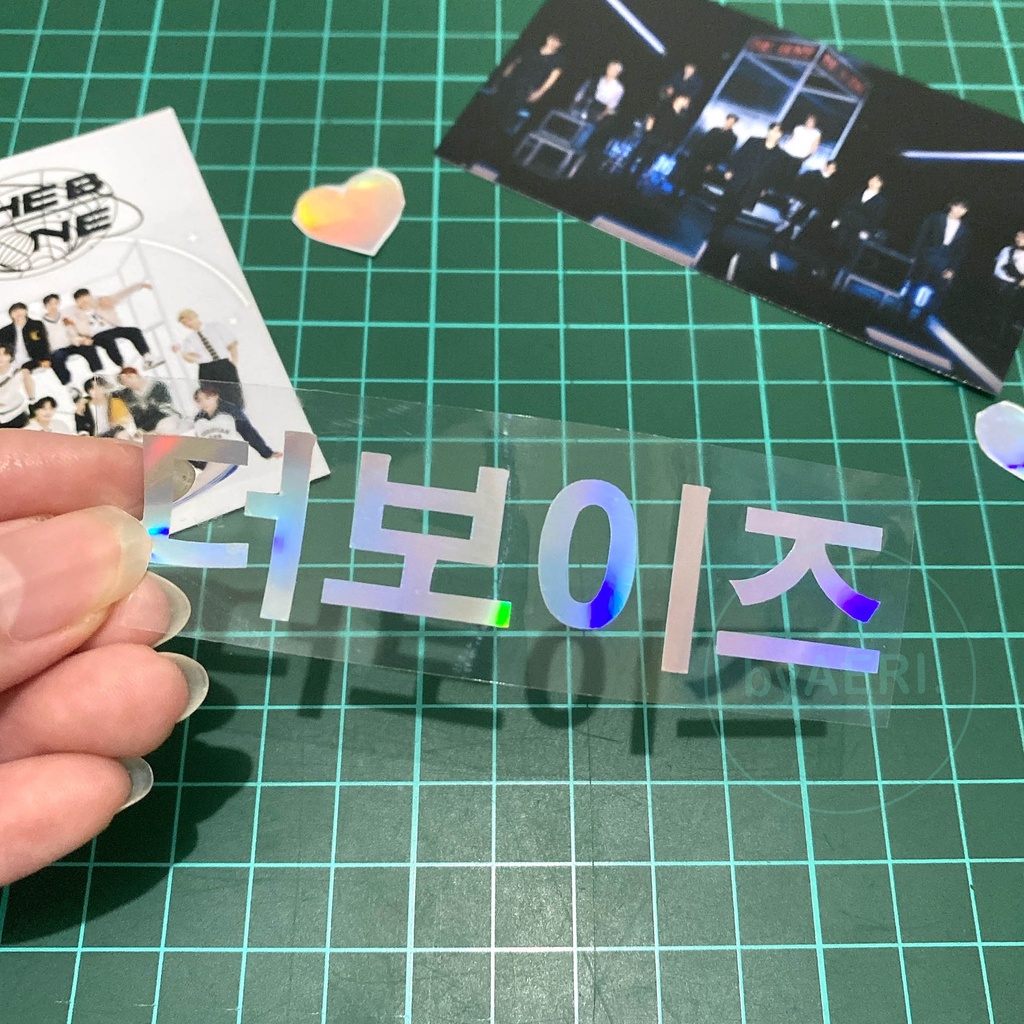 Jual THE BOYZ HOLOGRAM CUTTING STICKER (Kpop Stiker Nama Hangul Member ...