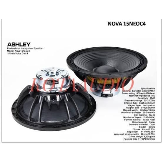 Jual Speaker Komponen Ashley NOVA 15NEO C4 / NOVA15NEOC4 / NOVA 15 NEO ... Jual Speaker Komponen Ashley NOVA 15NEO C4 / NOVA15NEOC4 / NOVA 15 NEO ...