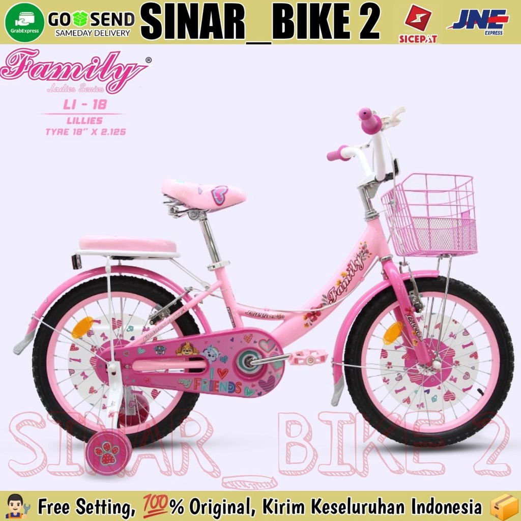 Jual Sepeda Anak Perempuan FAMILY LILLIES 12 ,16 ,18 & 20 Inch ...