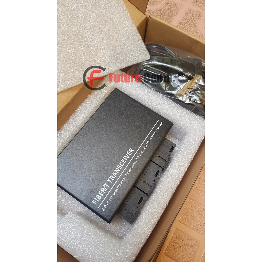Jual Media Converter 3F2E (A+A+B) 3 Port Fiber 2 Port Lan | Shopee ...