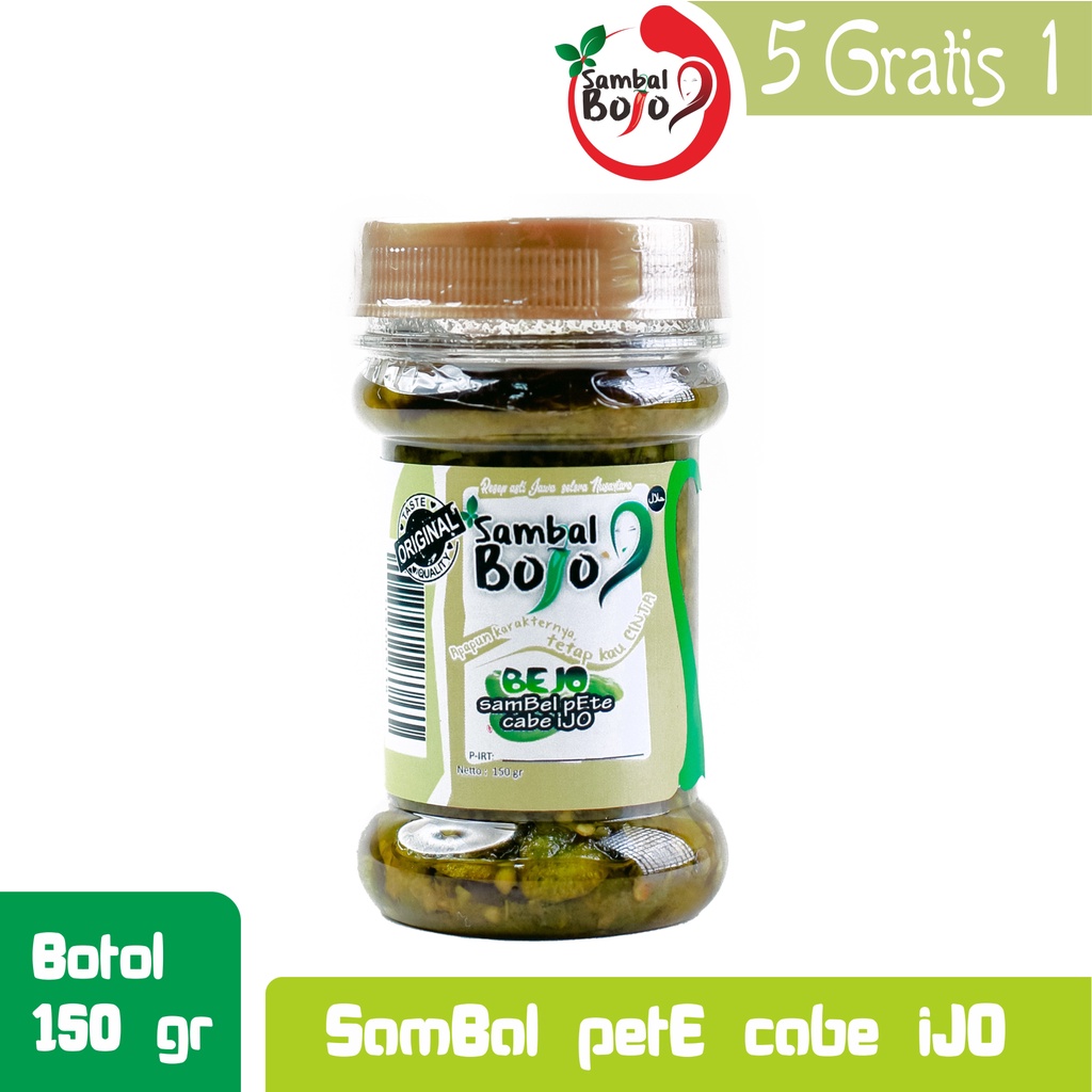 Jual Sambal Ijo Pete - Sambal Pete Cabe Ijo kemasan botol 150gr ...