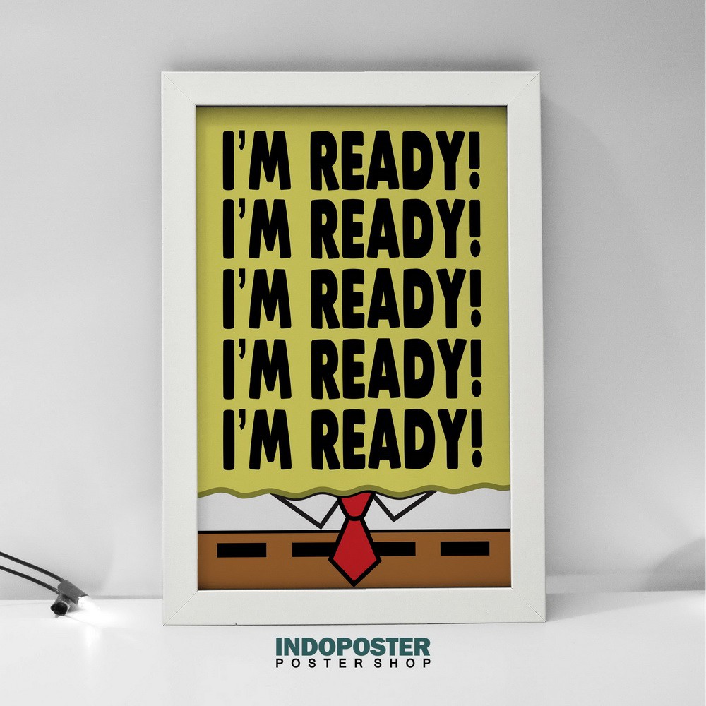 Jual Poster Spongebob "I'm Ready!" A3 45x30cm | Shopee Indonesia