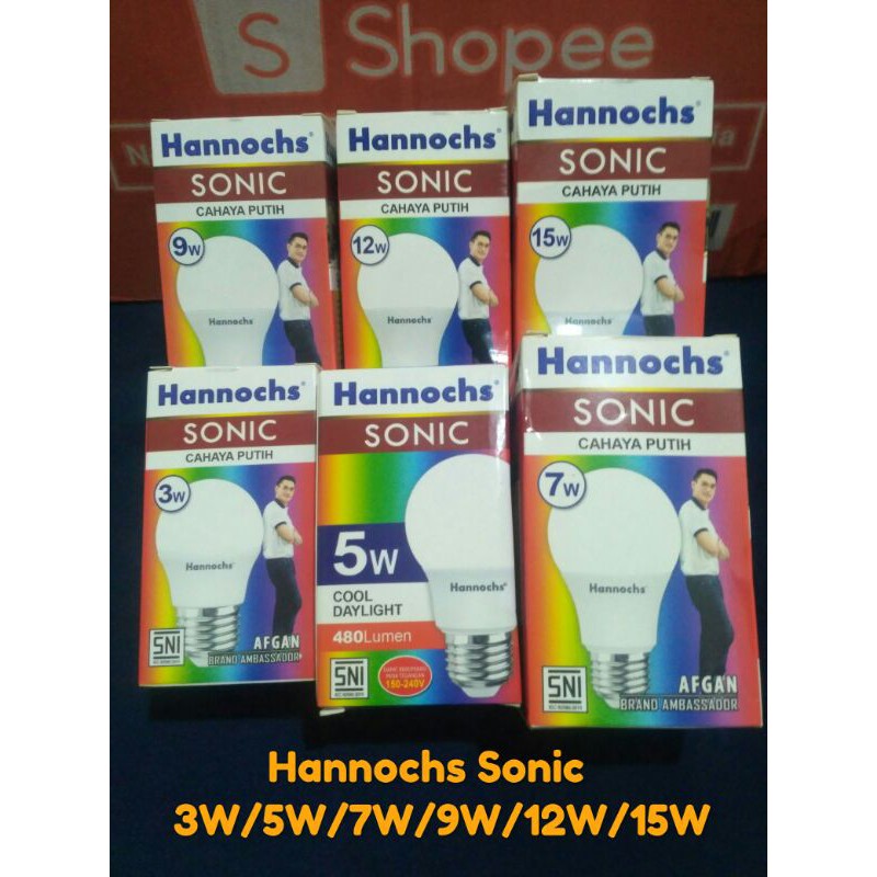 Jual Hannochs Lampu LED Sonic 3W/5W/7W/9W/12W/15W/20W (6500K) - Cahaya ...