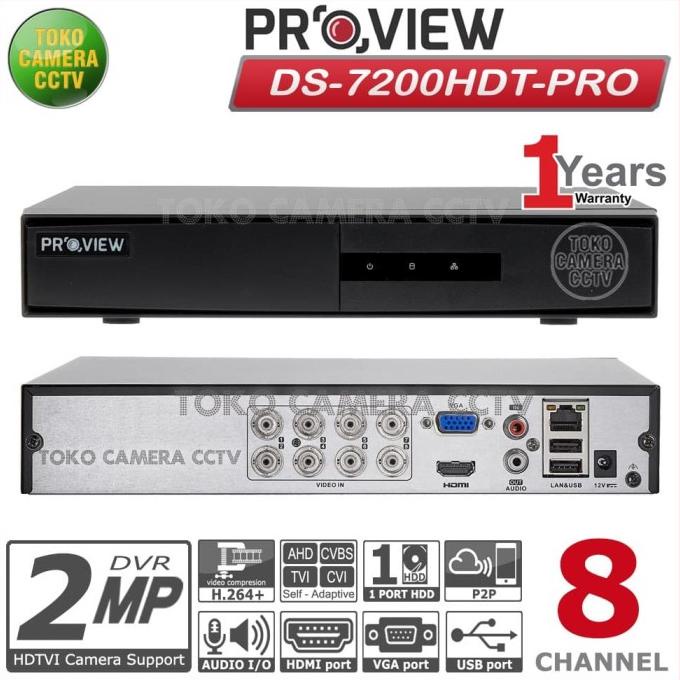 Jual DVR HIKVISION OEM 8 CHANNEL PROVIEW DS-7208HDT-PRO DS-7208HGHI-F1 ...