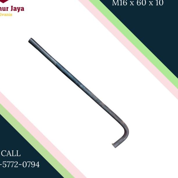 Jual Angkur M16 x 60 x 10 / Anchor Bolt / Angkur Beton | Shopee Indonesia