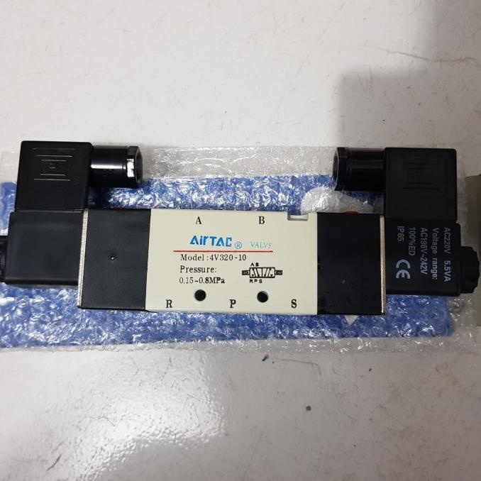 Jual solenoid valve airtac 4v320-10 drat 3/8" ac220v/dc24v pn3u Murah ...