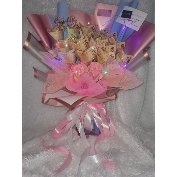 Jual Bouquet Money/Buket uang asli ( Harga Full jasa+kebutuhan uang ...