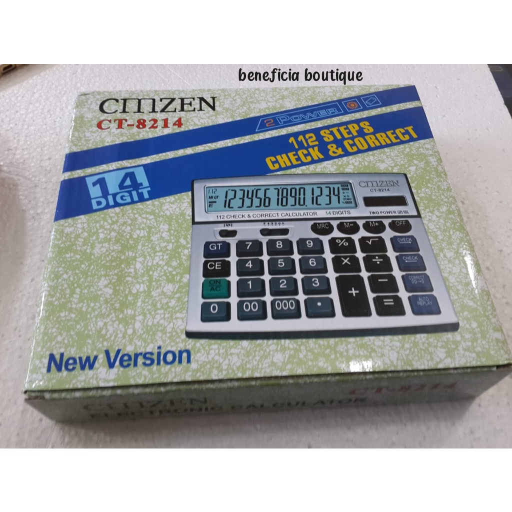 Jual KALKULATOR CITIZEN CT 8214/ CT 2214 C 14 DIGIT | Shopee Indonesia