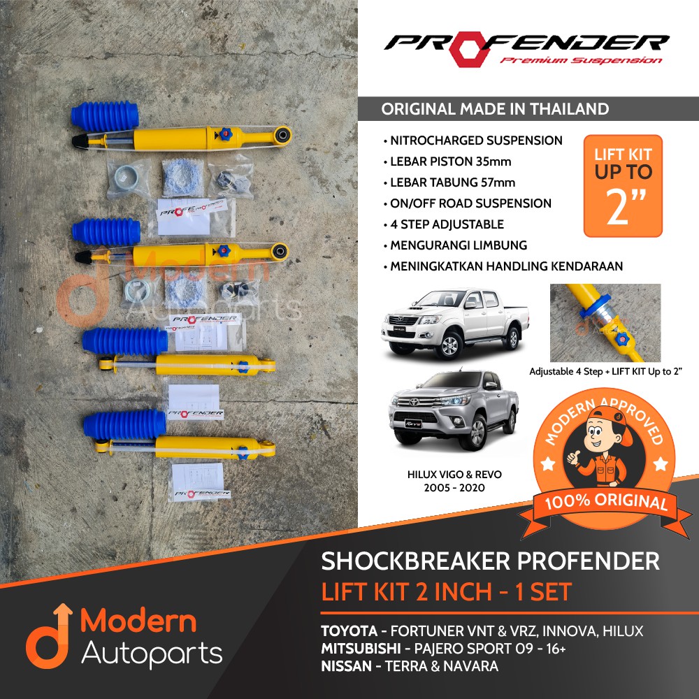 Jual Shockbreaker Profender 1 SET HILUX 2005 - 2020 LIFT KIT | Shopee ...